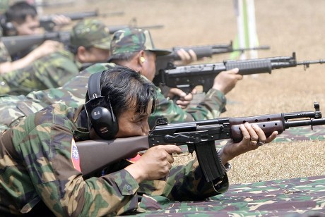Member Armed Forces Myanmar Shoots During Editorial Stock Photo - Stock ...
