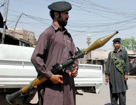 Pakistani Paramilitary Soldiers Stand Guard Security Editorial Stock ...