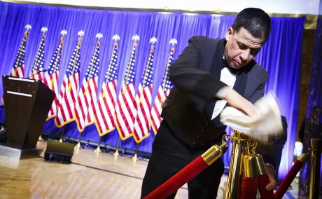 Trump Tower Employee Polishes Brass On Editorial Stock Photo - Stock ...