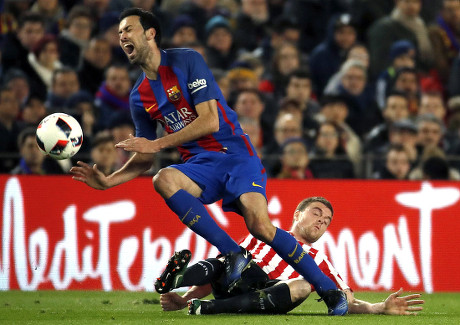 Fc Barcelonas Midfielder Sergio Busquets L Editorial Stock Photo ...