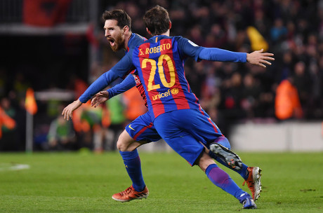 Lionel Messi Fc Barcelona Celebrates His Editorial Stock Photo - Stock ...