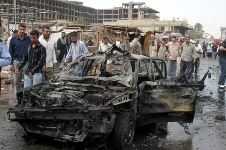 Iraqis Gather Site Car Bomb Explosion Editorial Stock Photo - Stock ...