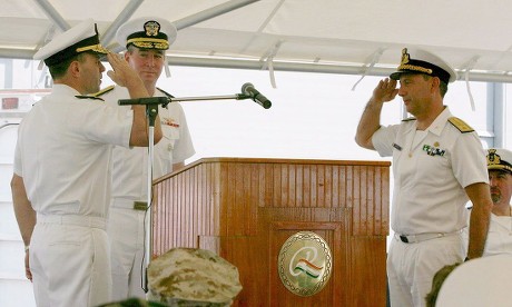 Italian Navy Rear Admiral Salatore Ruzittu Editorial Stock Photo ...