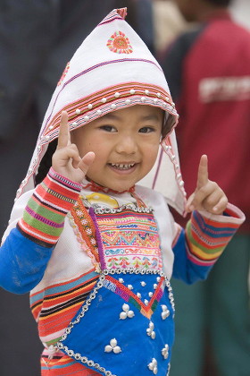 Jinuo Girl Wears Traditional Outfit She Editorial Stock Photo - Stock ...