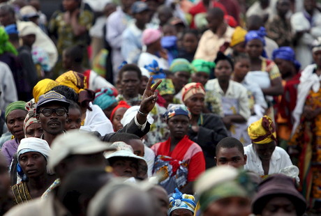 Congolese Man Gives Peace Sign While Editorial Stock Photo - Stock ...