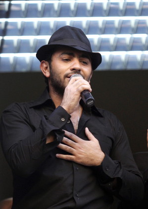 Egyptian Singer Tamer Housni Performs During Editorial Stock Photo ...