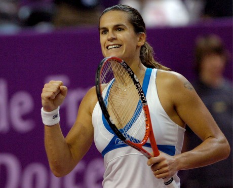 Amelie Mauresmo France Reacts Winning Point Editorial Stock Photo ...