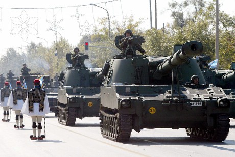 Greek Defence Force Tanks Roll On Editorial Stock Photo - Stock Image ...