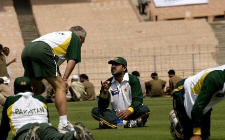 Captain Injamam C Talks Coach Bob Editorial Stock Photo - Stock Image ...