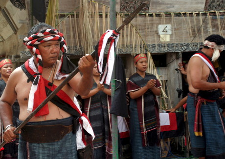 Bataknese Shaman Holds Spear Before Sacrifying Editorial Stock Photo ...