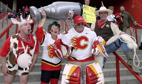 Calgary Flames Fans Lr Raphael Frechette Editorial Stock Photo - Stock ...