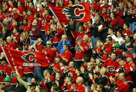 Calgary Fans Make Sea Red Wearing Editorial Stock Photo - Stock Image ...
