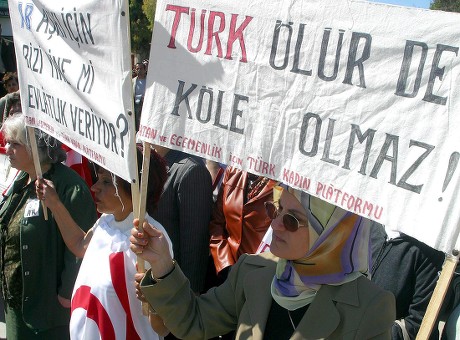 Turkish Nationals Demonstrate Against Annan Plan Editorial Stock Photo ...