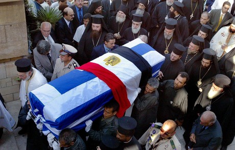 Greek Orthodox Priests Accompany Coffin Greek Editorial Stock Photo ...