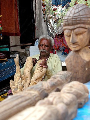 Nathu Ram 60 Indian Craftsman Work Editorial Stock Photo - Stock Image ...