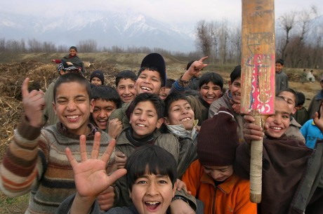 Kashmiri Children Celebrate Their Victory After Editorial Stock Photo ...