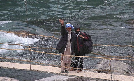 Kashmiri Muslim Waves He Crosses Over Editorial Stock Photo - Stock ...