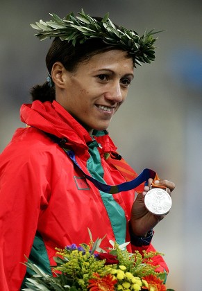 Moroccon Hasna Benhassi Holds Her Silver Editorial Stock Photo - Stock ...