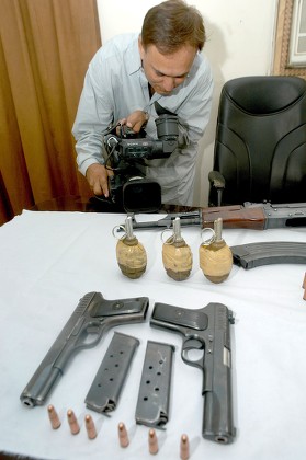 Pakistani Cameraman Films Weapons Ammunition Recovered Editorial Stock ...