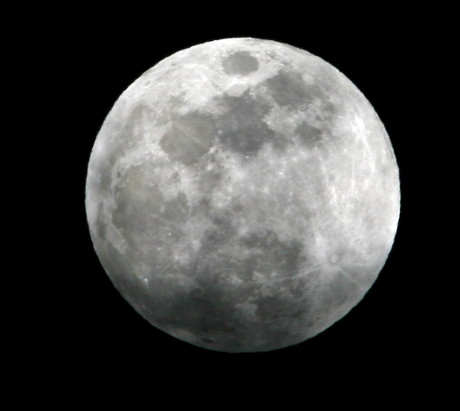 Moon Seen Before Total Lunar Eclispe Editorial Stock Photo - Stock ...