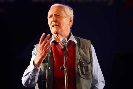 Tony Benn Gives Speech Leftfield Tent Editorial Stock Photo - Stock ...