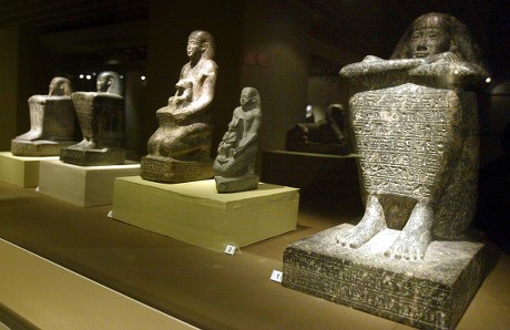 Statues Belonging Champollion Exhibition On Display Editorial Stock ...