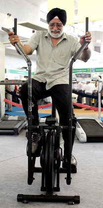 Indian Sikh Tries Out Exercise Bike Editorial Stock Photo - Stock Image ...