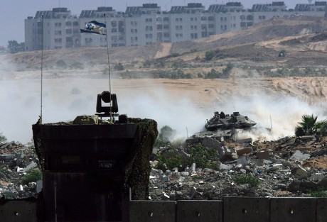 Israeli Merkava Tank Maneuvers Inside Northern Editorial Stock Photo ...