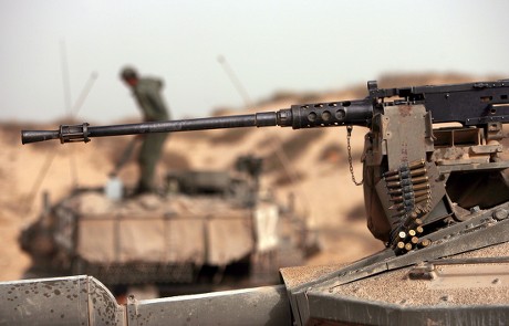 Soldier On Israeli Merkava Tank Prepares Editorial Stock Photo - Stock ...