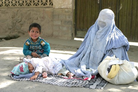 Burqa Clad Female Beggar Begging On Editorial Stock Photo - Stock Image ...