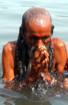 Hindu Devotee Having Holy Bath River Editorial Stock Photo - Stock ...