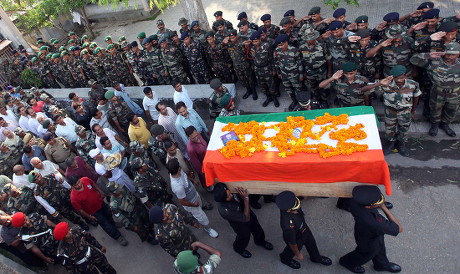 Indian Army Officers Carry Coffin Major Editorial Stock Photo - Stock ...