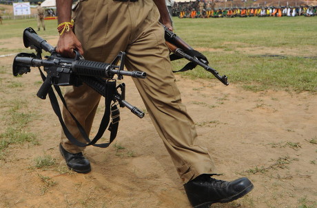 Indian Soldier Carry Rifles During Formal Editorial Stock Photo - Stock ...