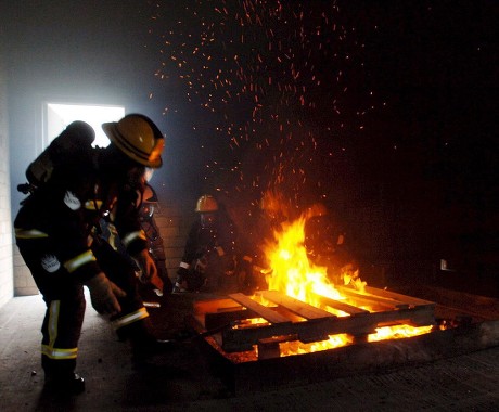 Bahraini Firefighters Being Trained By Spanish Editorial Stock Photo ...