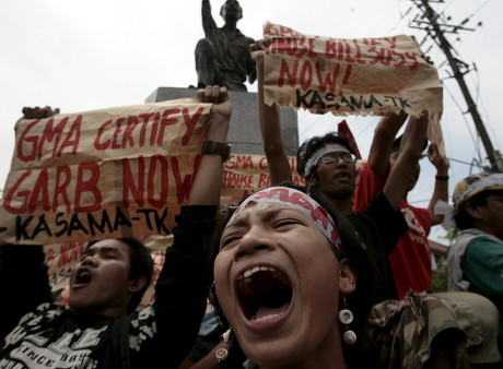 Filipino Farmers Shout They Display Slogans Editorial Stock Photo ...