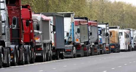 Lorry Drivers Lining Park Lane Editorial Stock Photo - Stock Image ...