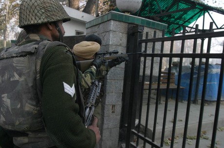 Indian Border Security Force Soldier Fire Editorial Stock Photo - Stock ...