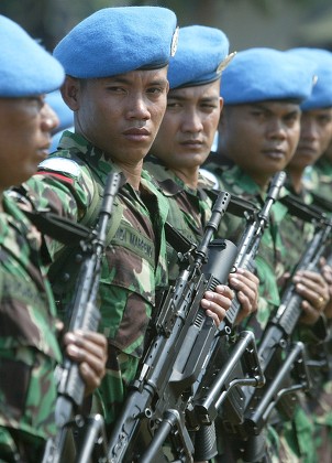 Indonesian Soldiers Detachment Army Engineers Prepare Editorial Stock ...