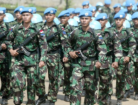 Indonesian Soldiers Detachment Army Engineers Prepare Editorial Stock ...