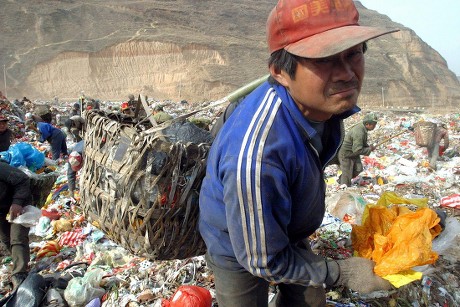 Junkman Carries Useful Materials Sorted Rubbish Editorial Stock Photo ...