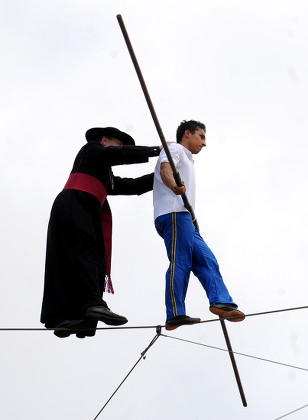 High Wire Walker Chico Marinhos Walks Editorial Stock Photo - Stock ...