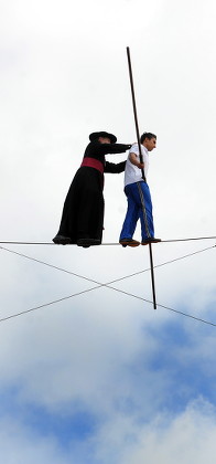 High Wire Walker Chico Marinhos Walks Editorial Stock Photo - Stock ...