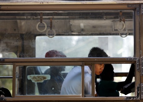 Man Looks Out Window Bus Yangon Editorial Stock Photo - Stock Image ...