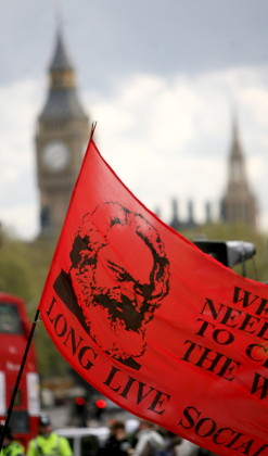 Flag Karl Marx Long Live Socialism Editorial Stock Photo - Stock Image ...