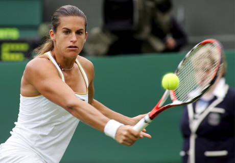 French Tennis Player Amelie Mauresmo Returns Editorial Stock Photo ...