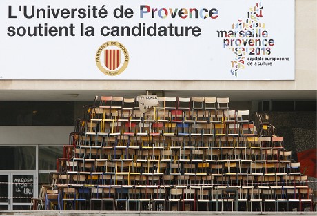 Entrance Provence University Blocked Chairs Stacked Editorial Stock ...