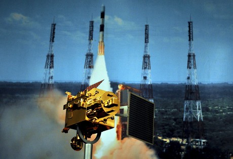 Model Chandrayaan1 On Display During Press Editorial Stock Photo ...