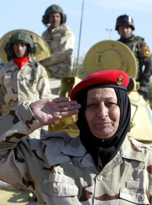 Iraqi Female Soldier Salutes She Takes Editorial Stock Photo - Stock ...