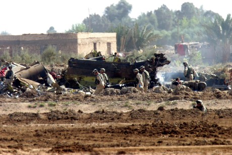 Rescuers Us Soldiers Inspect Wreckage Helicopter Editorial Stock Photo ...