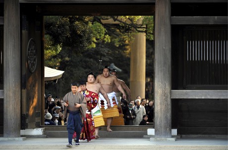 Mongolian Sumo Grand Champion Asashoryu Dedicates Editorial Stock Photo ...